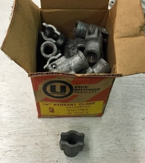 Hydrant Clamp 1/2" Galvanized Malleable Iron, U Brand Pipe Fittings | eBay