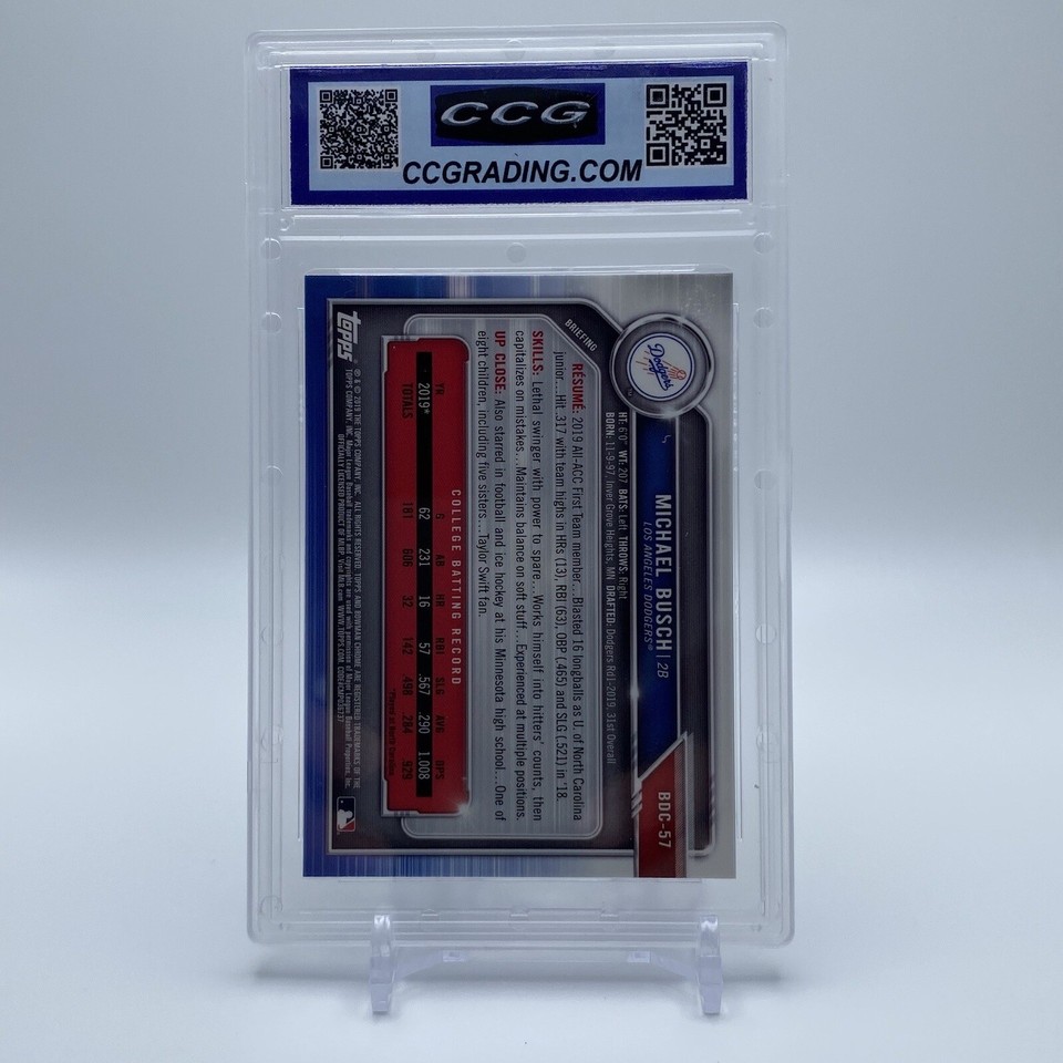 2019 Bowman Chrome Draft MICHAEL BUSCH BDC57 CCG 10 1st Bowman Rookie RC | eBay