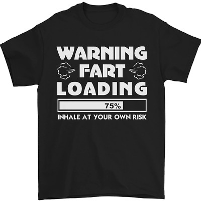 Warning Fart Loading Funny Farting Dad Mens T-Shirt 100% Cotton | eBay UK