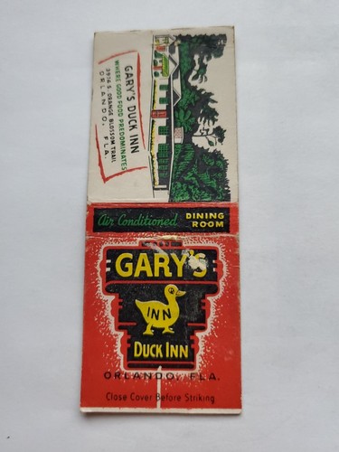 Gary's Duck Inn Orlando Flordia Matchbook Cover | eBay