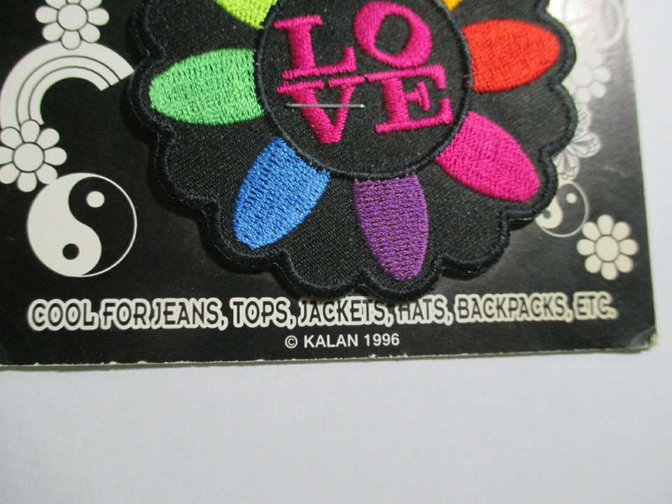 Love Flower Patch Flower Child Groovy Hippie Vintage Embroidered NOS ...