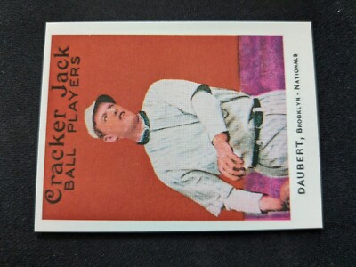 1915 Cracker Jack Reprint Baseball Card # 143 Jake Daubert - Brooklyn ...