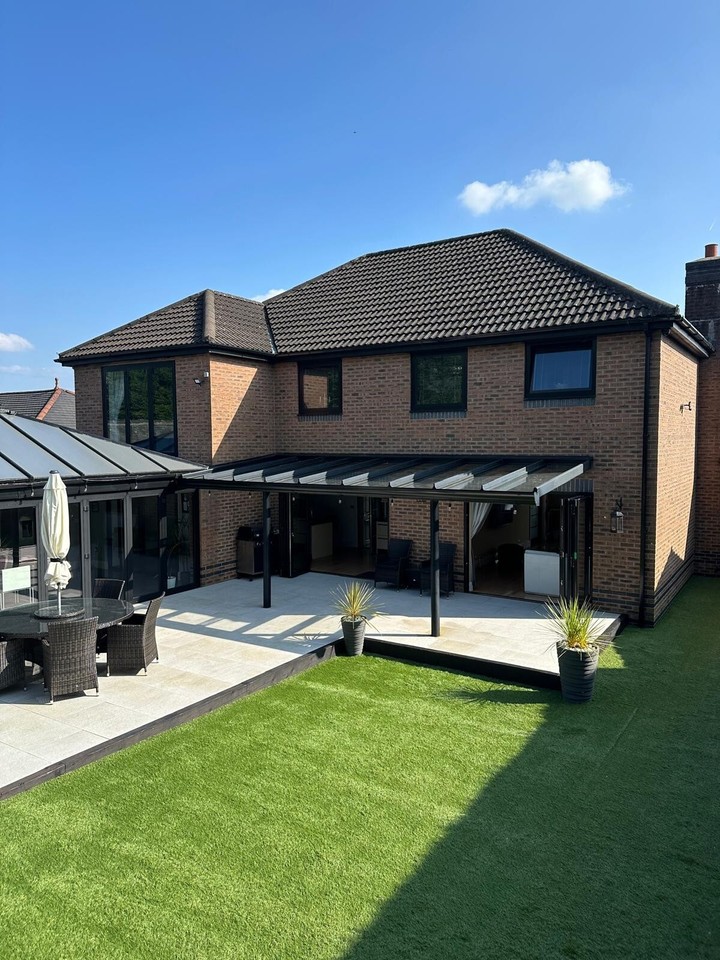 Reynaers Aluminium Veranda 3x2m Glass Roof Canopy PR100 Garden Patio ...