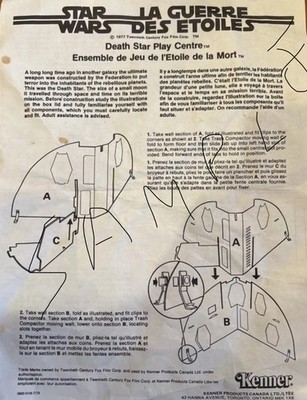 Kenner Star Wars Canadian Death Star Playset Assembly Instructions ...