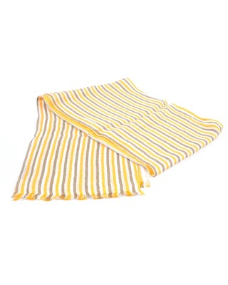 Tod's Yellow Beige Striped Cashmere Scarf Women Multicolor Scarves ...