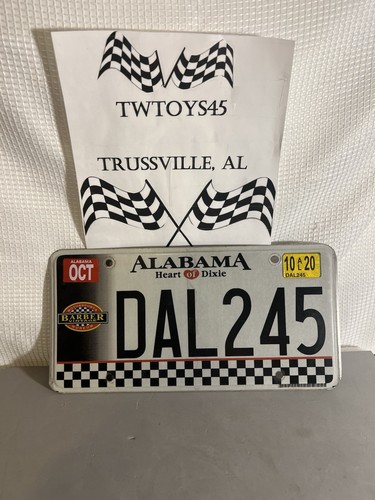 Alabama MOTORSPORTS MUSEUM License Plate - BARBER VINTAGE #DAL245👍 | eBay