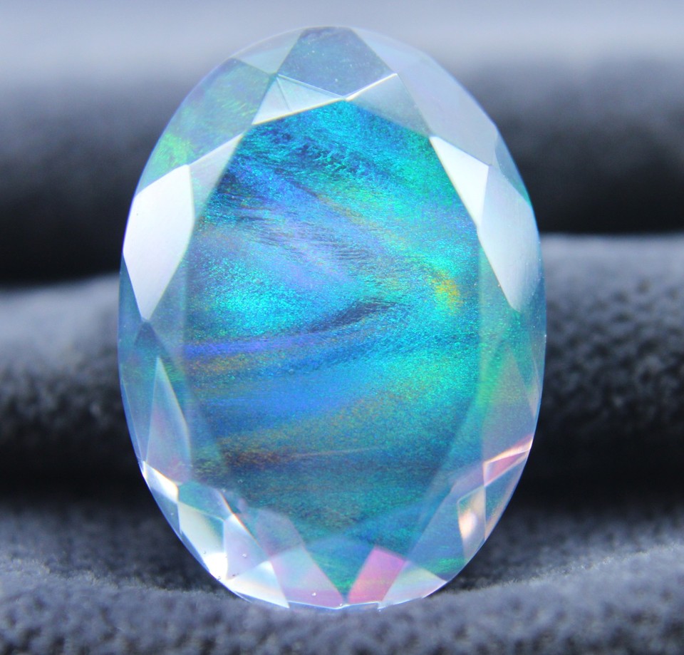 18.90 Ct Fire Opal Oval Triple Color Blue Certified Loose Gems | eBay