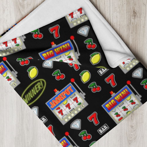 Casino Blanket, slot machine, gambler gift, home decor, poker, las ...