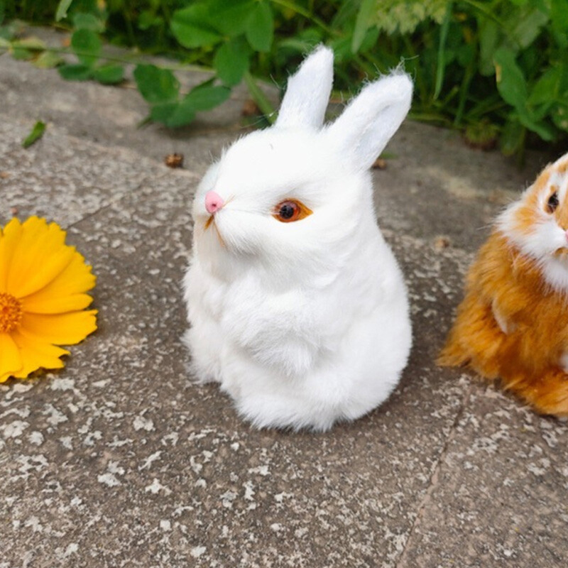 Artifical Mini Rabbits Realistic Easter Bunnies Faux Fur Toys ...