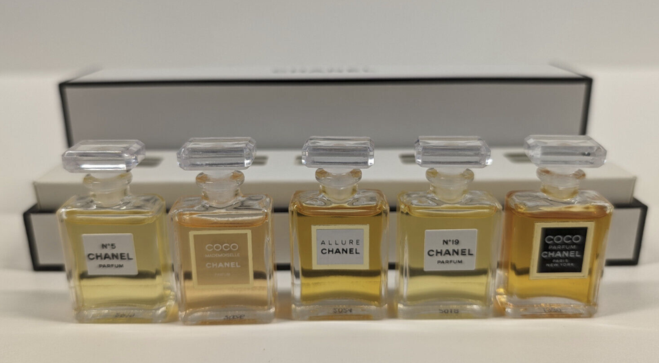 Chanel Miniature Perfume Box Set No. 5, Coco Mademoiselle, Allure, No ...