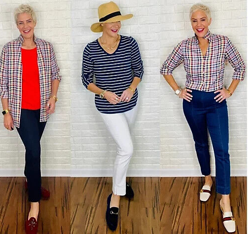 NEW JOAN RIVERS COTTON BLEND PULL ON DENIM KNIT PANTS WHITE LARGE ...