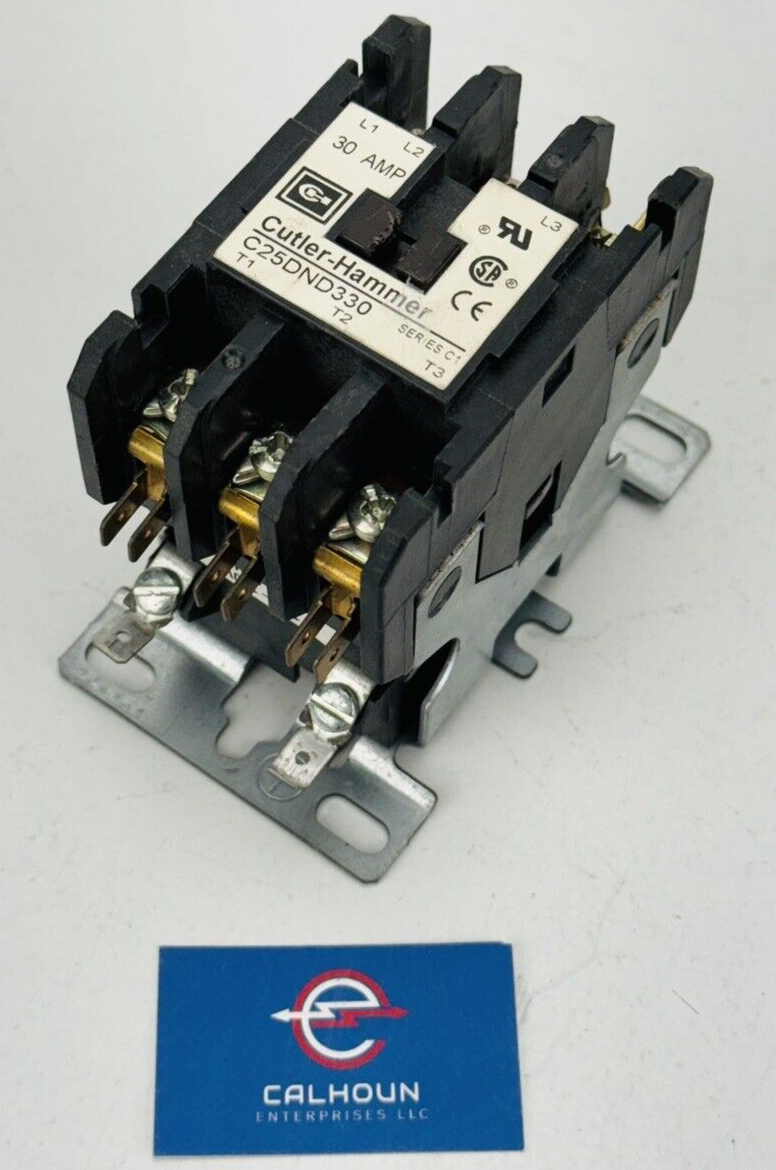 CUTLER-HAMMER EATON C25DND330 Contactor 30A 120V Coil 9-2741-1 104-120V ...