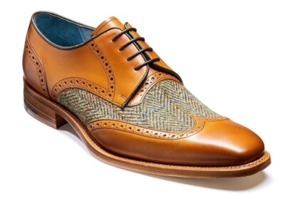 Men two tone shoes, Men wing tip derby formal shoes, Men tan and gray ...