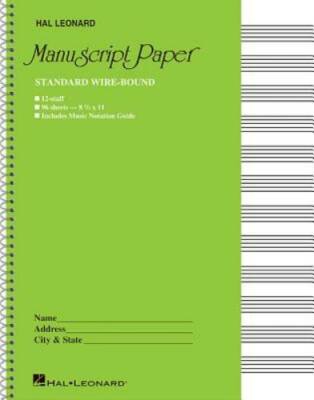 Manuscript Paper Standard Wire-Bound 12 Stave - Spiral-bound - GOOD ...