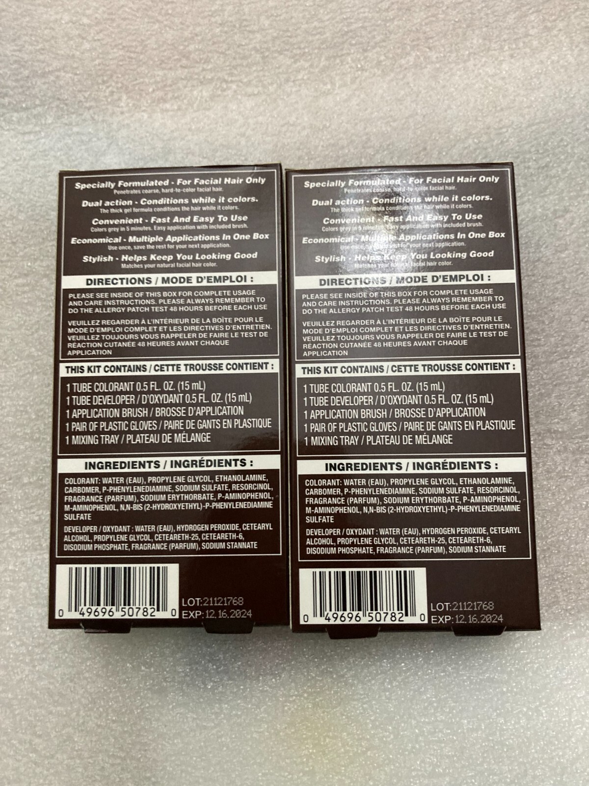 2-Colors For Him Brush-In Color Gel Mustache Beard & Sideburns Colors ...