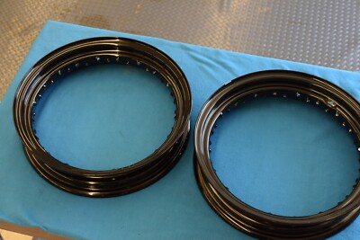 ANTIQUE MOTORCYCLE NOS 16" HARLEY PANHEAD KNUCKLEHEAD OEM BLACK POLICE ...