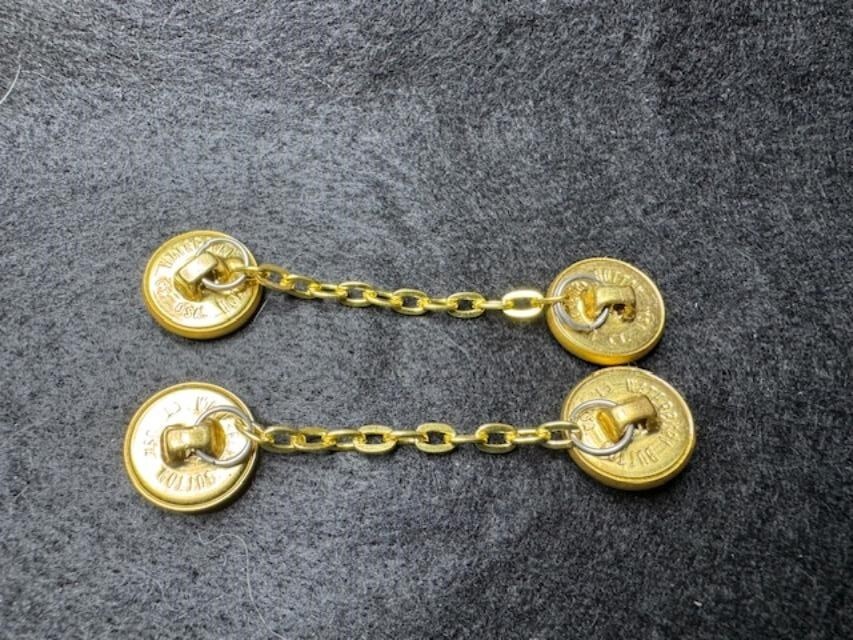 Two US ARMY Mess Coat Chains 4-1/4" for End of Career for that tight ...