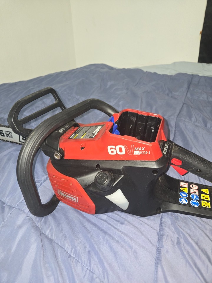 Snapper 60v Brushless 16" Cordless Chainsaw (SC60V, Tool Only) - Very ...
