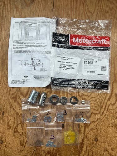 Ignition Lock Cylinder Kit for 2000-2019 FORD LINCOLN SW6285 MOTORCRAFT ...