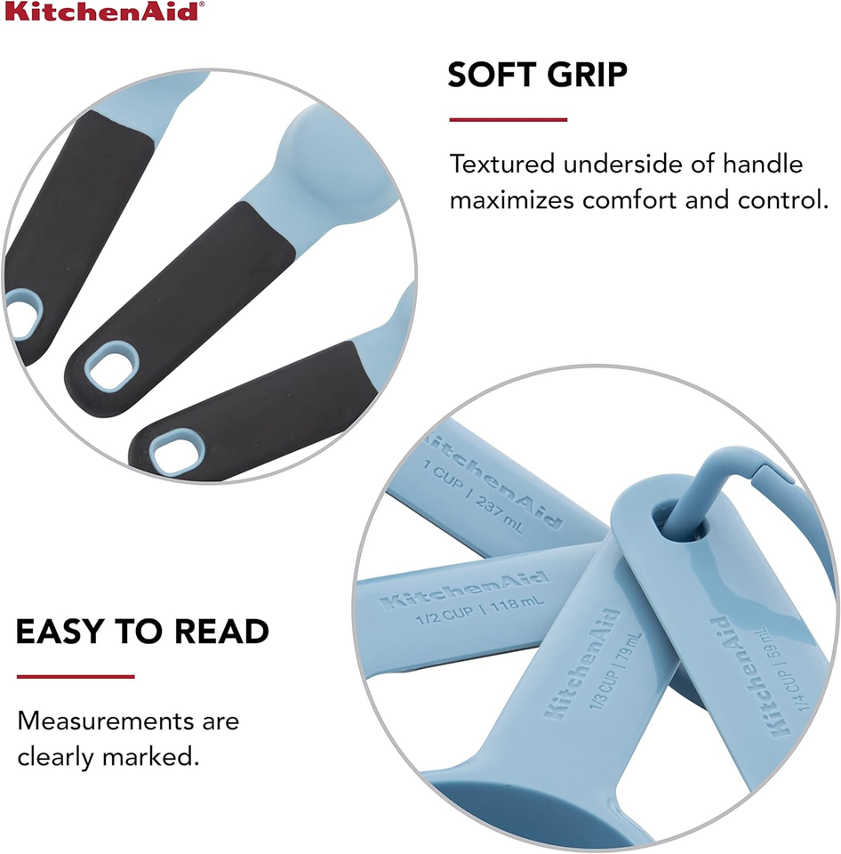 Kitchenaid Universal Easy to Read Measuring Cup and Spoon Set with Soft ...