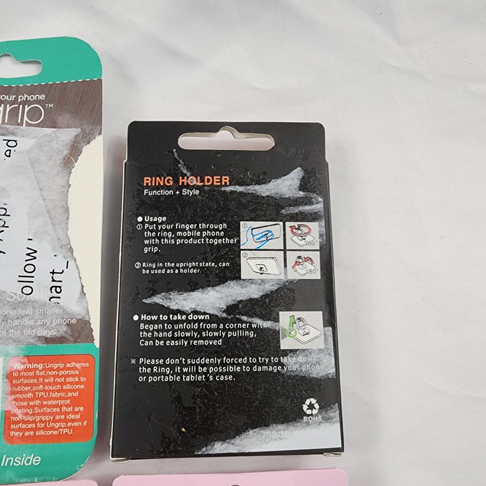 Finger Grip Anti Fall Strap Phone Holder Lot Replaceable UnGrip ...