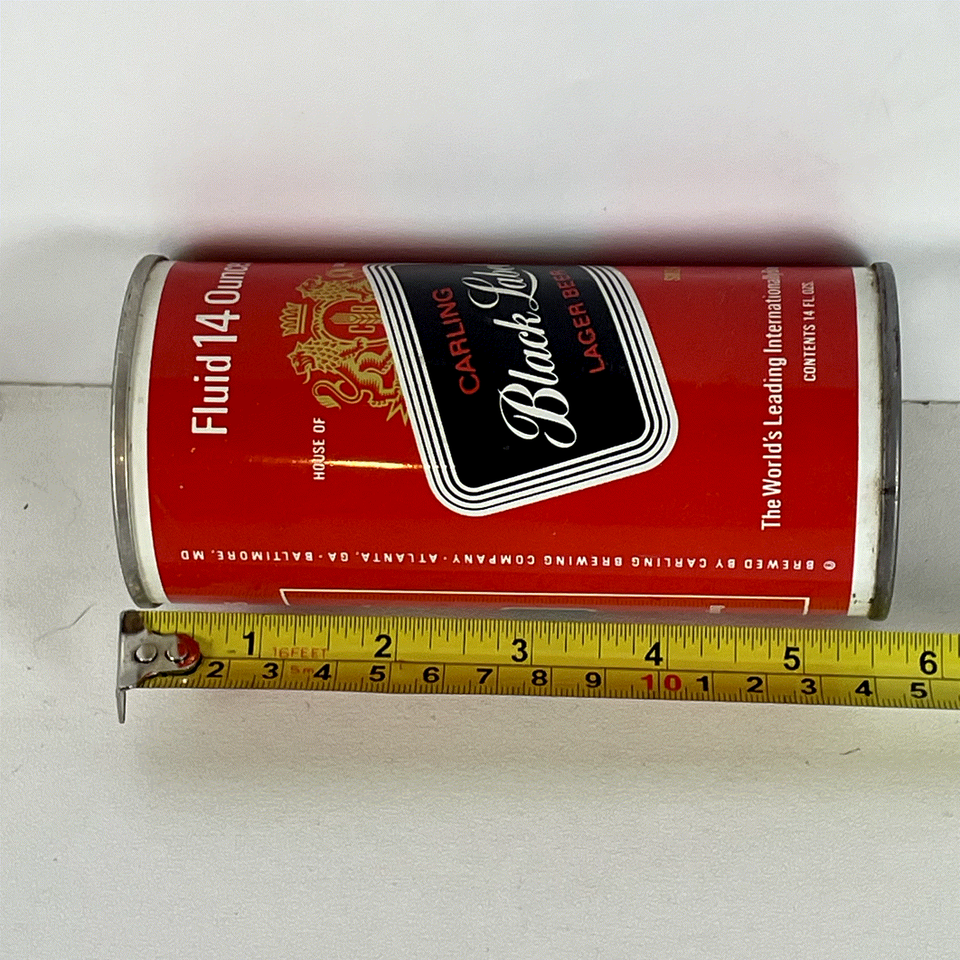 Carling Black Label Beer Can Vintage 14oz Red Black Label Flat Top | eBay
