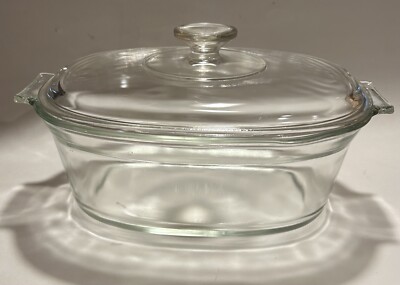 Vintage PYREX Clear Oval 3 L Covered Glass Casserole Dutch Oven #703 | eBay