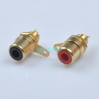 6pcs RCA Terminal Jack Female Chassis Connector Gold Plate for Guitar ...