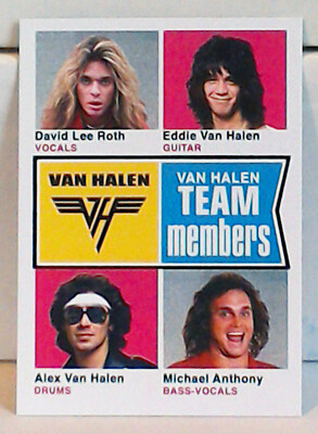 Van Halen Team Members: Custom-Designed Art Card #4 of 8 | eBay
