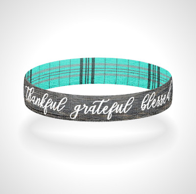 Reversible Thankful Grateful Blessed Bracelet Wristband Handmade | eBay