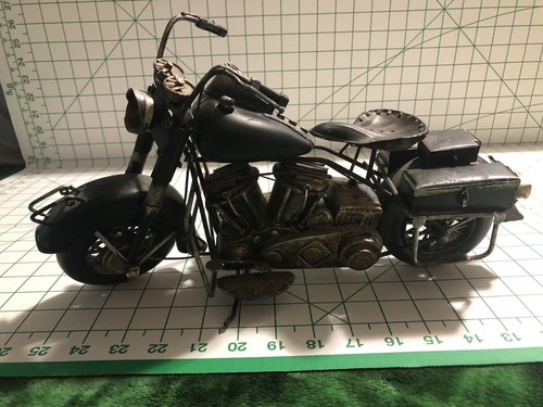 14” VINTAGE BLACK HARLEY DAVIDSON LOOK MOTORCYCLE METAL DETAIL | eBay