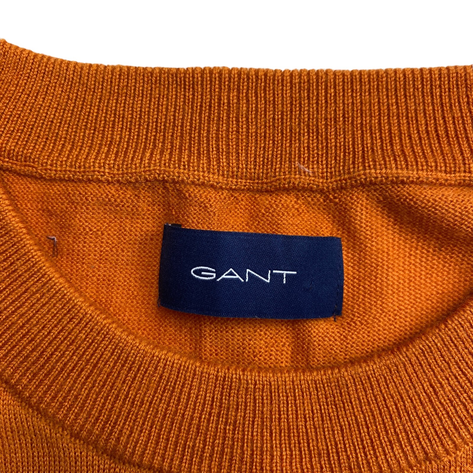 GANT Orange Crew Neck Wool Blend Sweater Pullover Size M | eBay