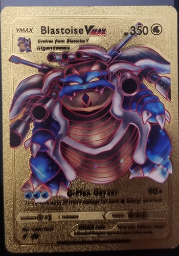 Pokemon Blastoise VMAX RARE Gold Foil (played once) | eBay