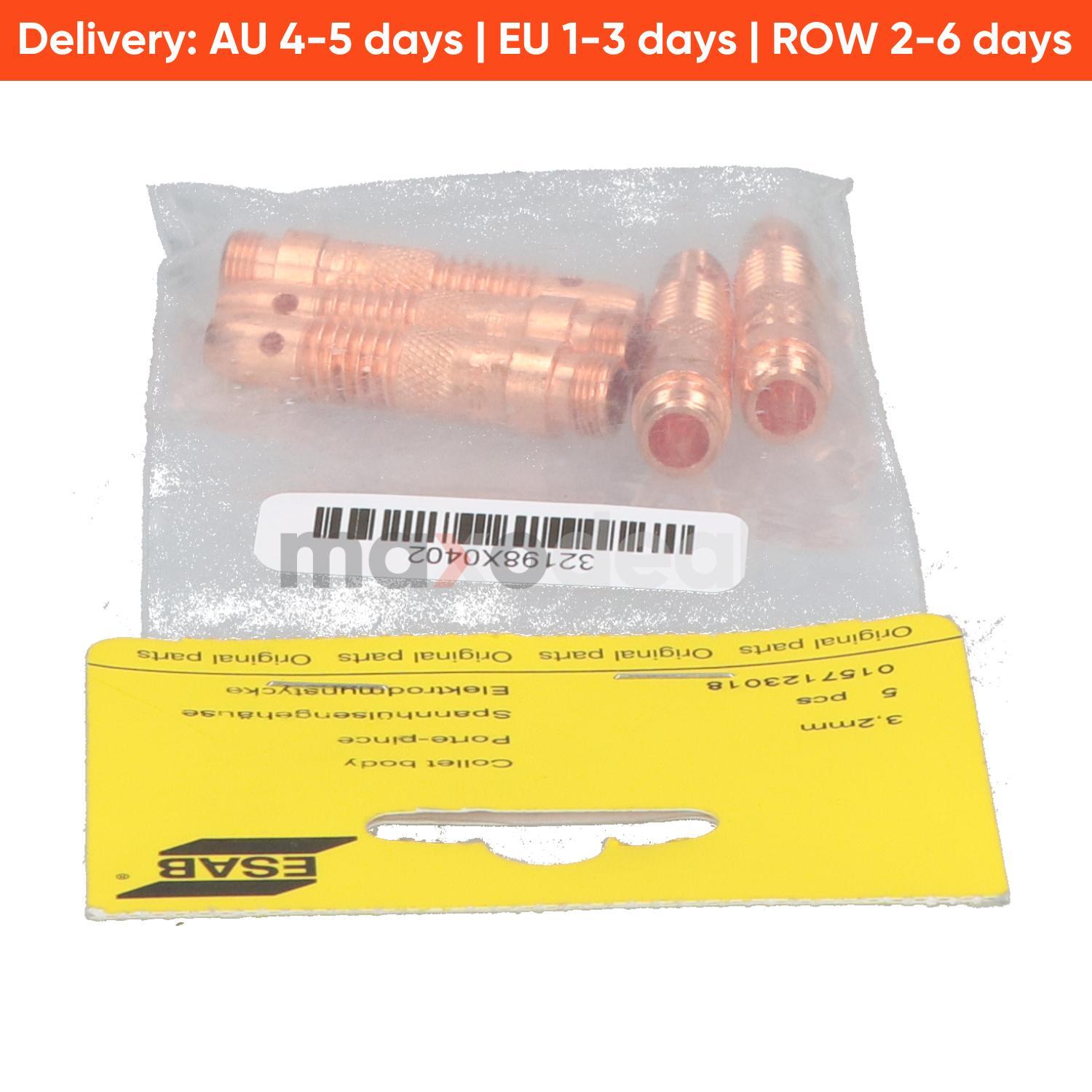 Esab 0157123018 1/8" TIG Torch Collet Body New NFP Sealed (5pcs) | eBay