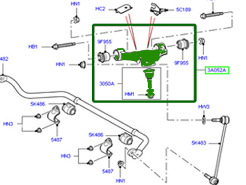 LAND ROVER FRONT CONTROL ARM UPPER RANGE ROVER SPORT 10-13 LH NEW ...