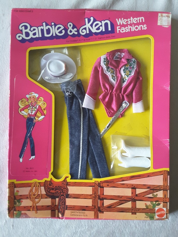 1980'S BARBIE & KEN WESTERN SET & BARBIE FANTASY FASHIONS SET, MIB | eBay
