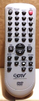 RARE OEM - SDTV DVD T2-12 REMOTE CONTROL ONLY | eBay