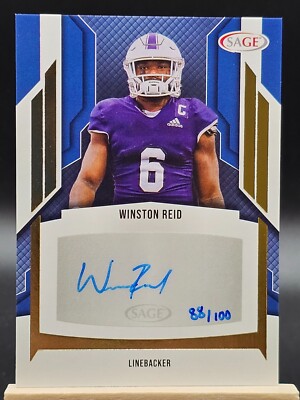2024 Sage High Series Winston Reid GOLD Auto 88/100 Weber State #A-WR ...