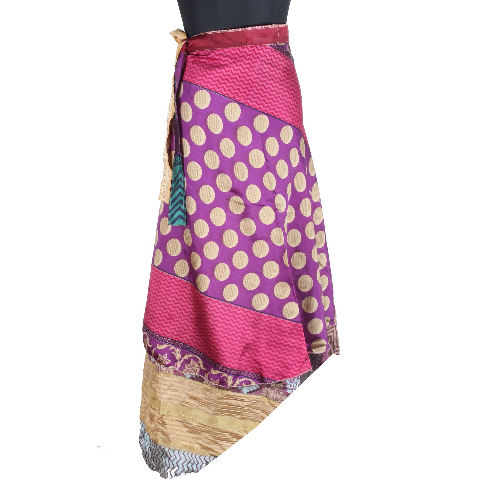 Bohemian Sari Skirt Beautiful Long Silk Sari Skirt Two Layer Magic ...