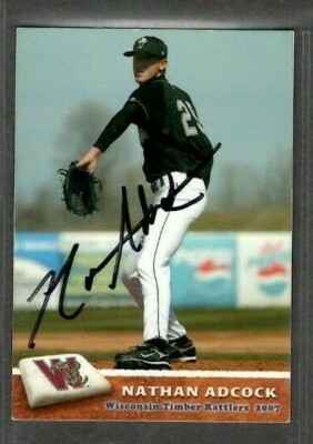 2007 Grandstand #29 Nathan Adcock Wisconsin Rattlers Signed Autograph ...