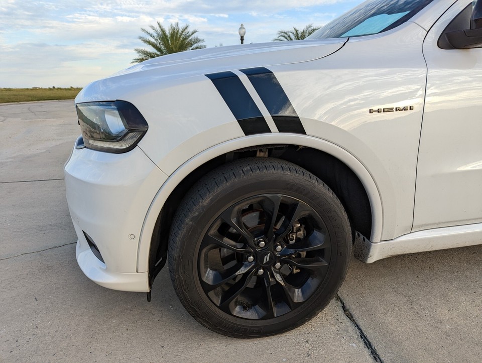 For 2014-2022 Dodge Durango Fender Hash Bar Vinyl Racing Stripe Decal ...