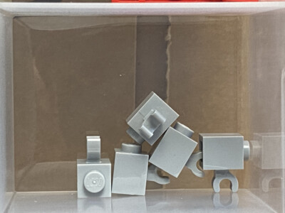 LEGO Parts - Light Bluish Gray Brick 1 x 1 with Clip - No 60476 - QTY 5 ...