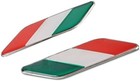 Pair Set Italy Flag Emblem Left&Right Car Side Fender Skirts Leaf Type ...