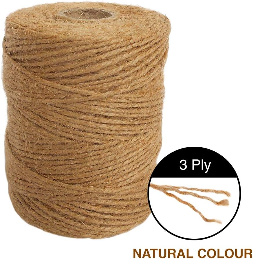 ANSIO Jute Twine Biodegradable Garden - 333 ft 3 ply 2 mm - Pack of 1 ...