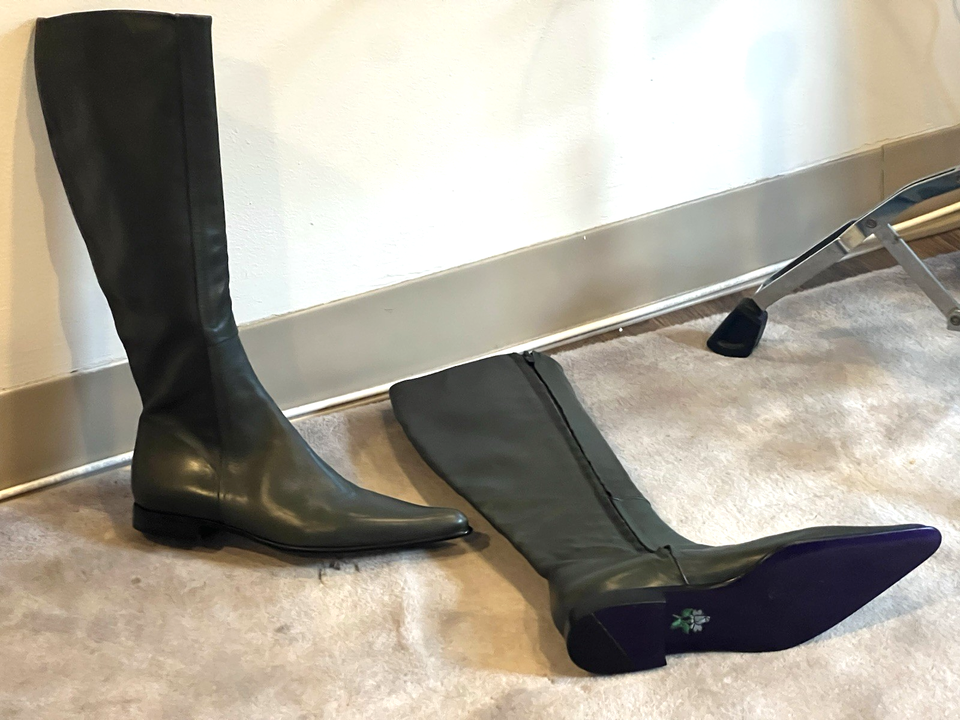 Free lance boots 6.5 gorgeous all finest leather from France forrest ...