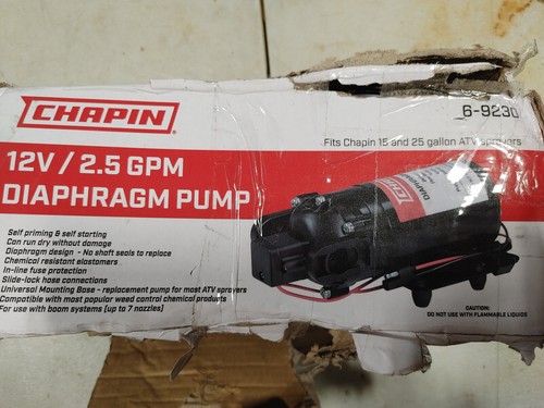 Chapin 6-9230 12 VOLT 2.5 GPM Diaphragm Pump (Missing one grommet) (Y1DW) | eBay