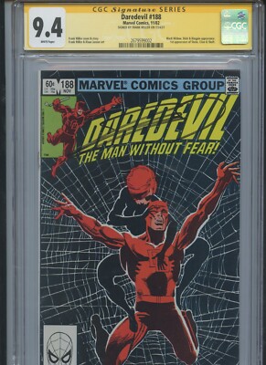 Daredevil #188 1982 CGC Signature Series 9.4 (Signed by Frank Miller ...