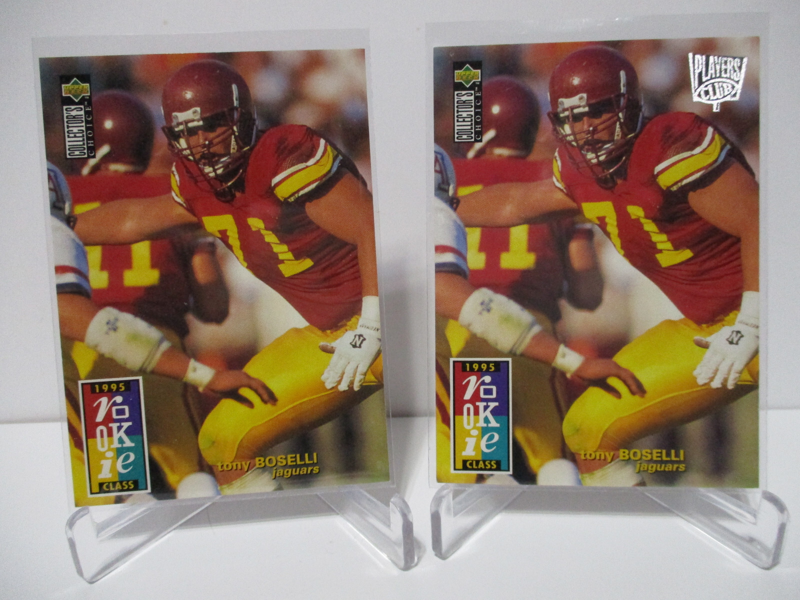 1995 Tony Boselli Rookie 2 Card Lot UD Collectors Choice #2 Base ...