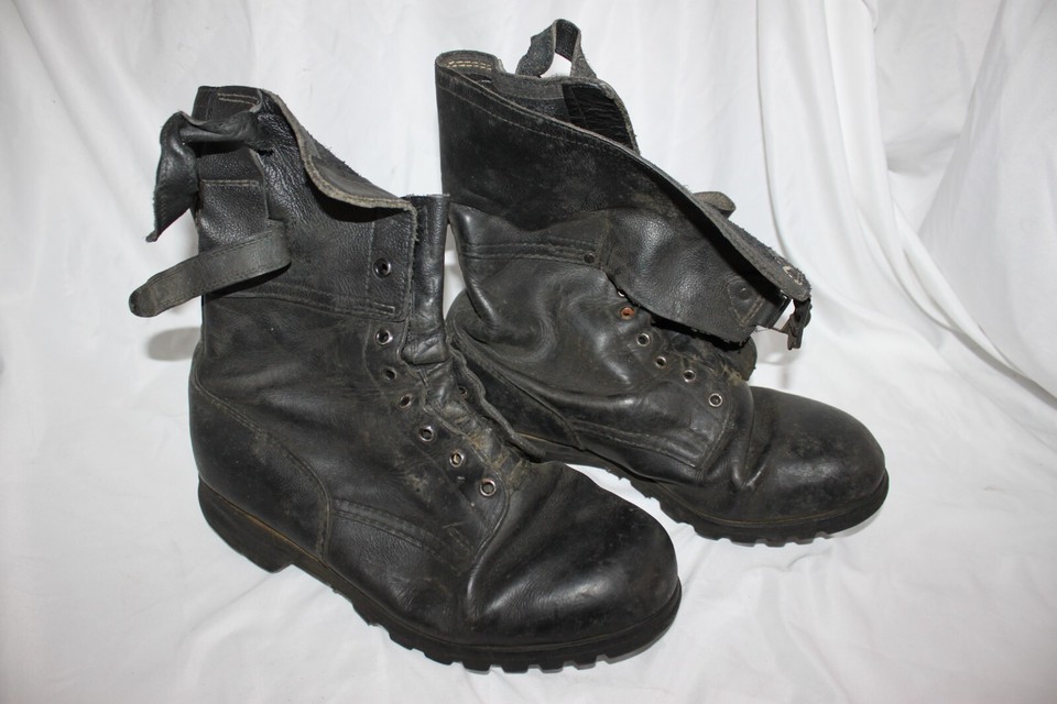 Military Czech Army Black Leather M60 Men's Combat 2 Buckle Boots Size ...
