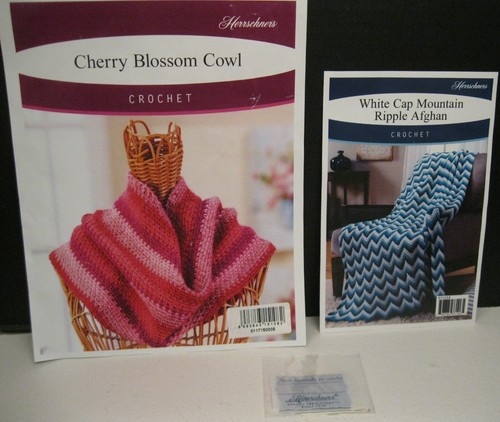 WHITE CAP MOUNTAIN RIPPLE AFGHAN CHERRY BLOSSOM COWL HERRSCHNERS ...